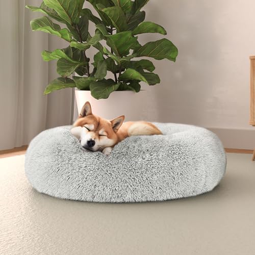 Italian Linen Dog Bed 60 x 60 cm - Cream - Adealsweden